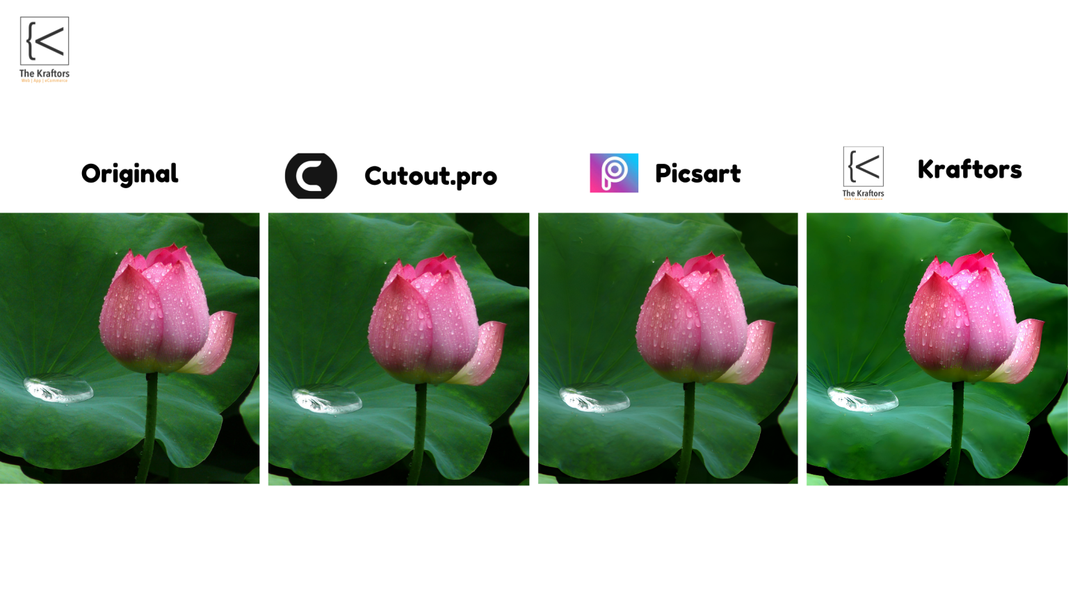 Kraftors AI Image Enhancer Vs Picsart and Cutout Pro - The Kraftors